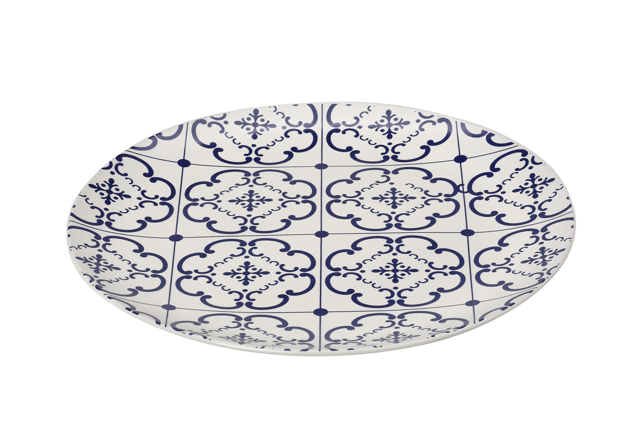 ΠΙΑΤΟ ΦΡΟΥΤΟΥ ΣΤΡΟΓΓΥΛΟ DECOR ΜΠΛΕ 20εκ.